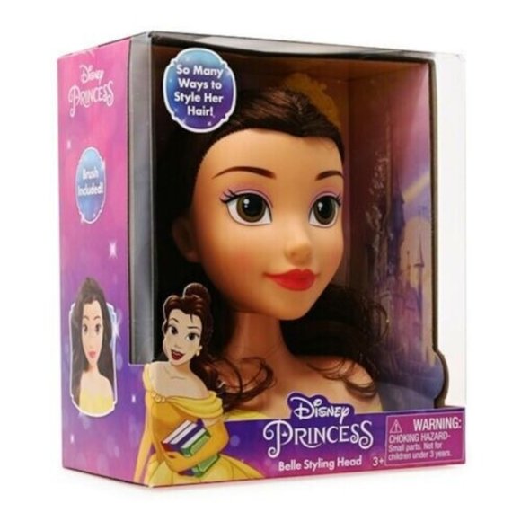 Disney | Toys | Disney Princess Belle Mini Styling Head Hair Brush Doll ...